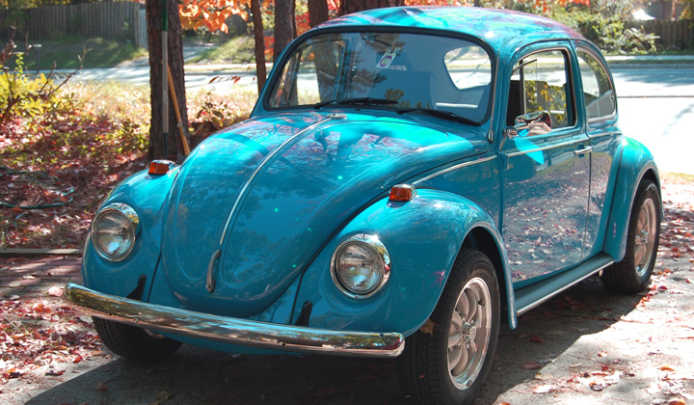 Our first car: a turquoise blue Volkwagen with a colourful life ...