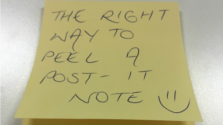 Why haven’t we been peeling post-it notes like this the whole time ...