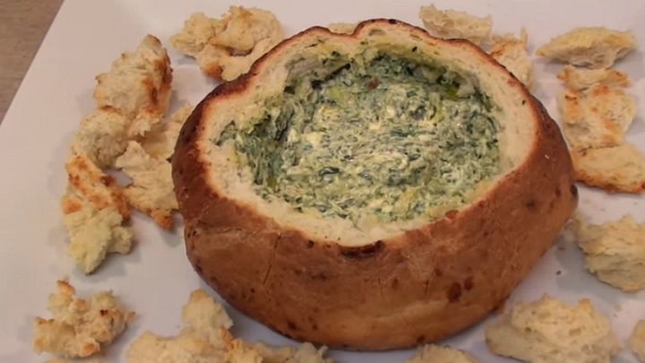 Cheese and spinach cob loaf - Starts at 60