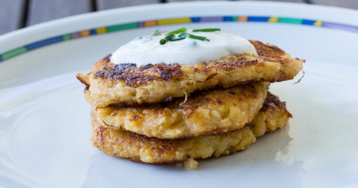 Easy sweet potato and ham fritters - Starts at 60