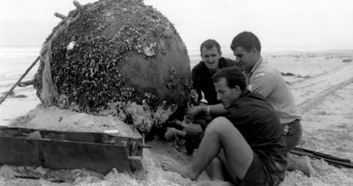 Remember when a WWII sea mine washed up on the Gold Coast? - Starts at 60