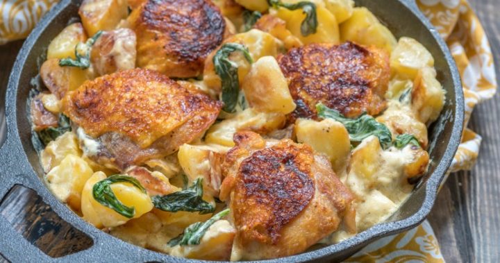 Amazing one-pan crispy chicken and potatoes - Starts at 60