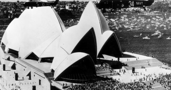 Queen Elizabeth II opened the Sydney Opera House 44 years ago today ...