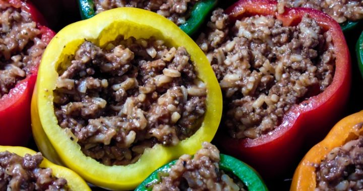 Mince and rice stuffed capsicums - Starts at 60