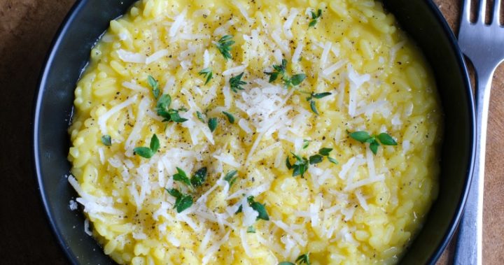 Creamy three-cheese risotto - Starts at 60