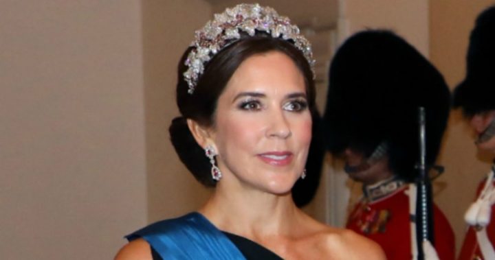Princess Mary is the belle of the ball in stunning monochrome gown ...