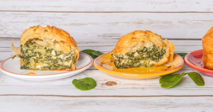 Delicious spinach and ricotta filo roll - Starts at 60