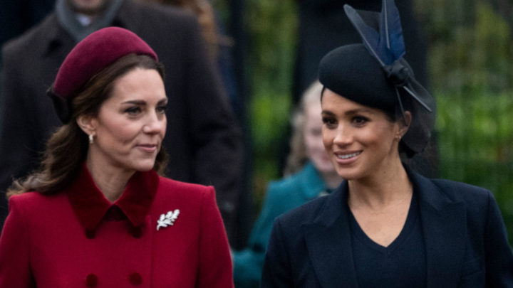 Double duchess! Catherine and Meghan lead royal family at church ...