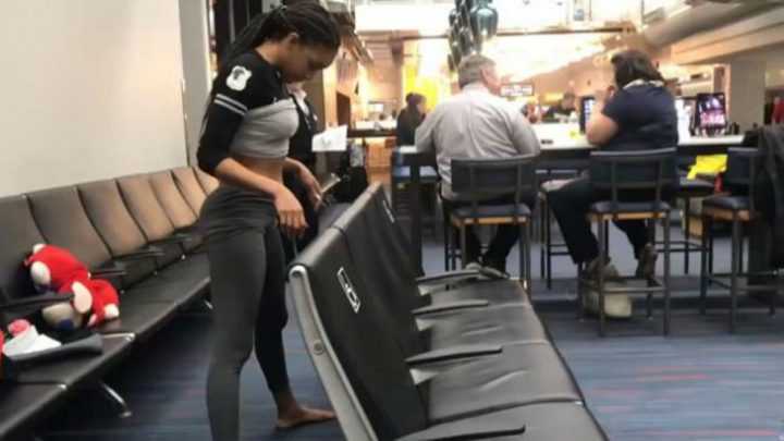 WATCH: Amazing video shows woman doing the limbo under airport seats ...
