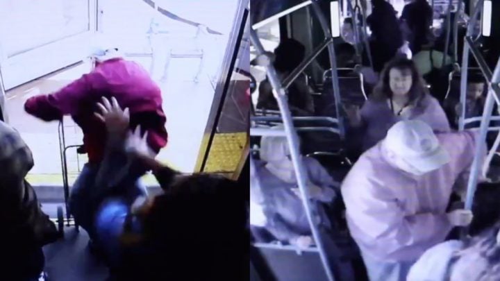 Elderly man, 74, dies after being violently pushed off a bus - Starts at 60