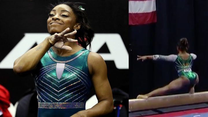 Incredible moment gymnast Simone Biles pulls off never-before-seen move ...
