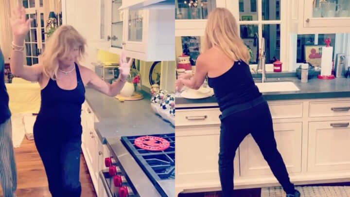 She’s got moves! Goldie Hawn shows off killer dance moves while washing ...