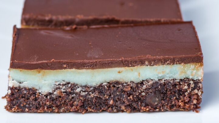 Moreish chocolate peppermint slice - Starts at 60