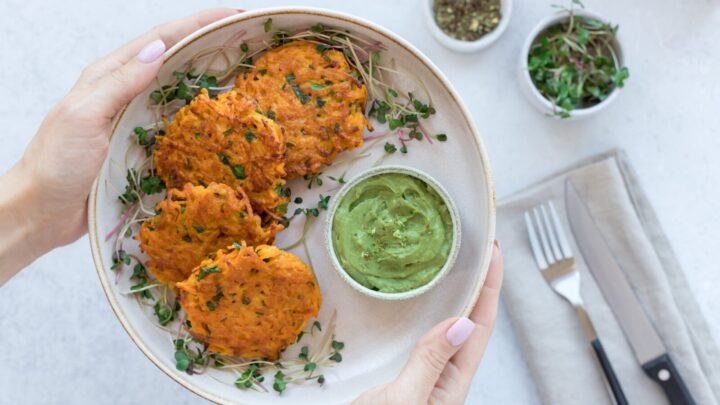 Sweet potato and ham fritters - Starts at 60