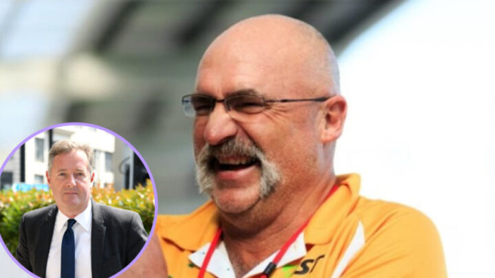 Cricket legend Merv Hughes and outspoken broadcaster Piers Morgan lock ...