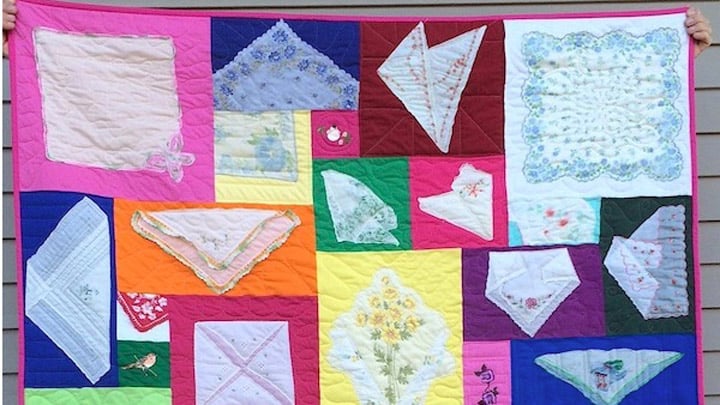 How to make hankies into an heirloom quilt - Starts at 60